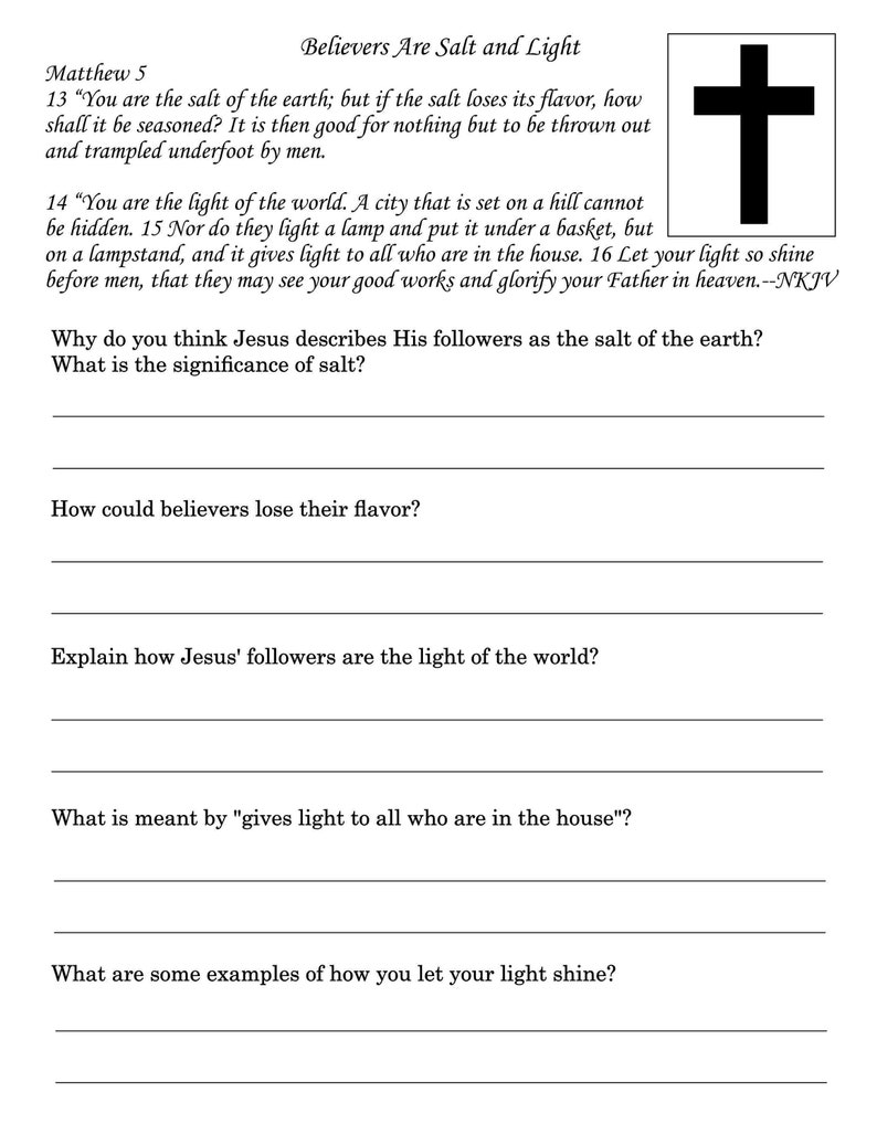 Bible Study Questions Printable Bible Study Worksheets Book - Etsy