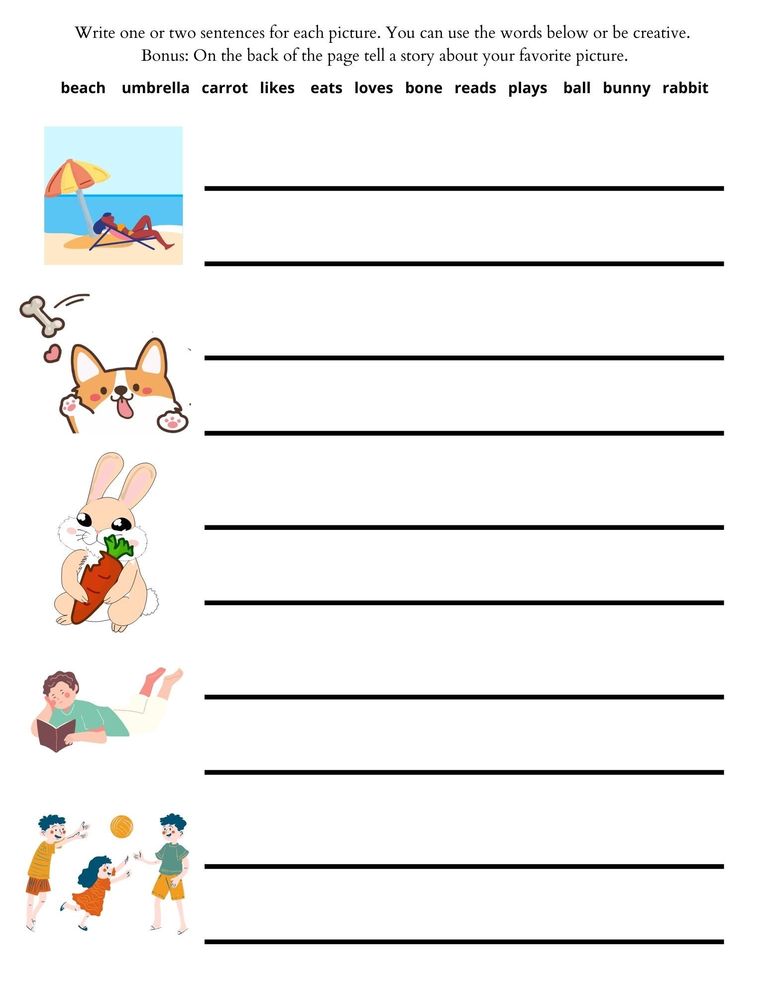 Creative Sentence Writing Picture Prompts-1st Through 3rd Grade-writing ...