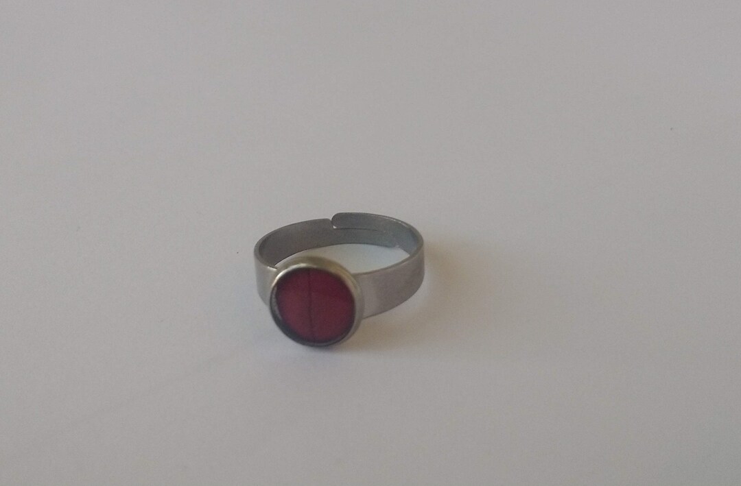 Real, Small Bright Red Burning Bush Leaf Adjustable Ring - Etsy