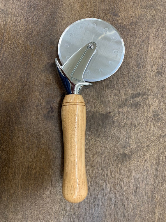 Custom Wood Handle Pizza Cutter Heavy Duty Cutter - Etsy
