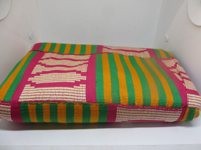 Authentic Ghanaian Kente Cloth Asante queen Kente Fabric Royal Pink ...