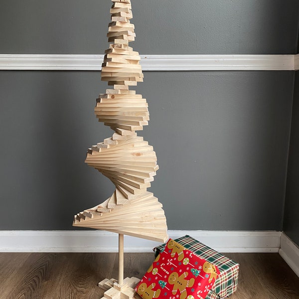 Spiral Wooden Tree - Etsy