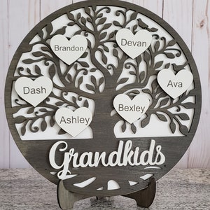 Grandkids Tree Wood Sign, Our Family Wood Sign, Mothers Day Gift ...