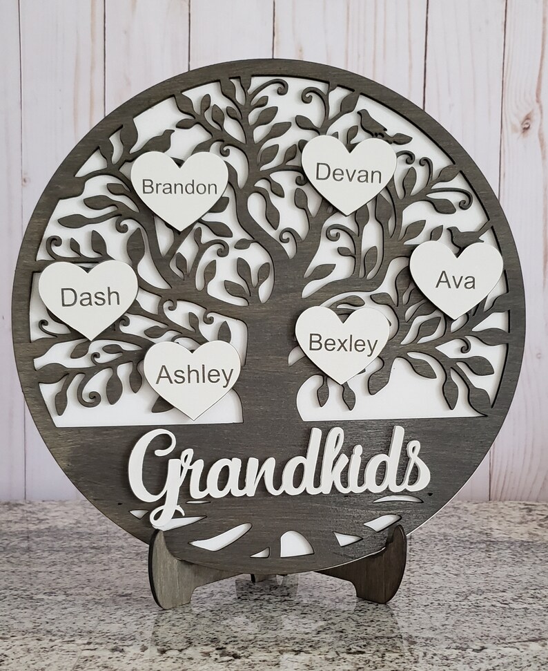 Grandkids Tree Wood Sign, Our Family Wood Sign, Mothers Day Gift ...