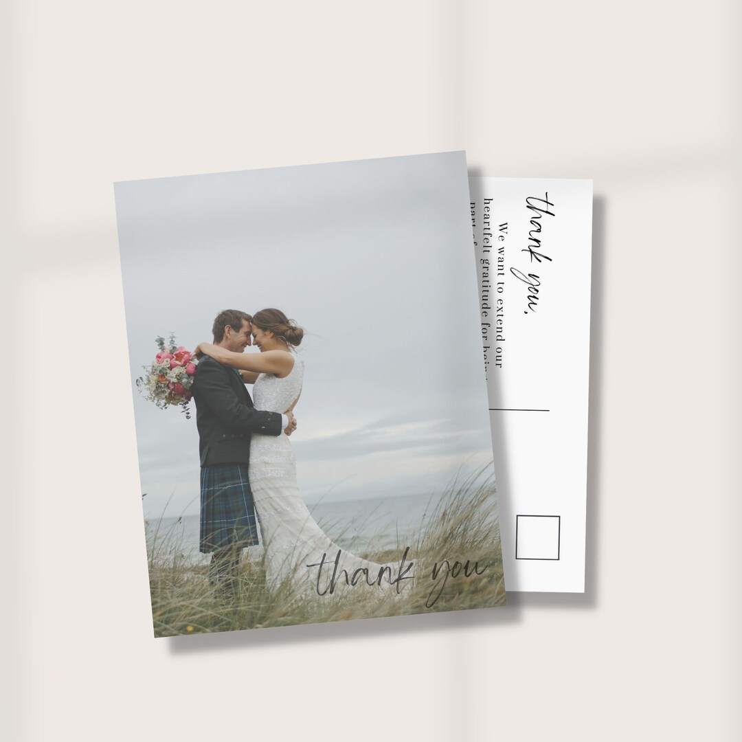 Thankyou Card, Thank Yous, Wedding Thank Yous, Postcard Template ...
