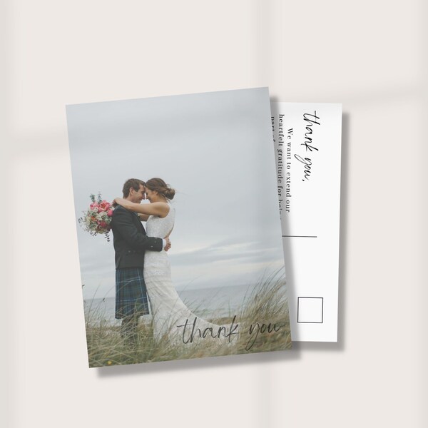 Thankyou Card, Thank Yous, Wedding Thank Yous, Postcard Template ...