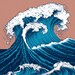 Digital Art of Beautiful Roaring Ocean Wave - Etsy