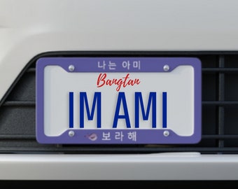 Purple Bts License Plate - Etsy