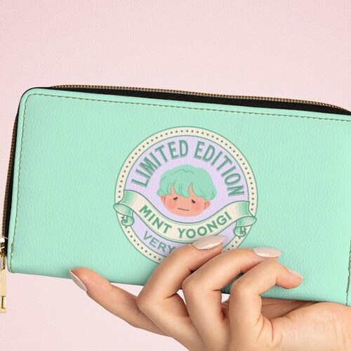 BTS Zipper Wallet Faux Leather Fanmade Design Kpop Gifts - Etsy