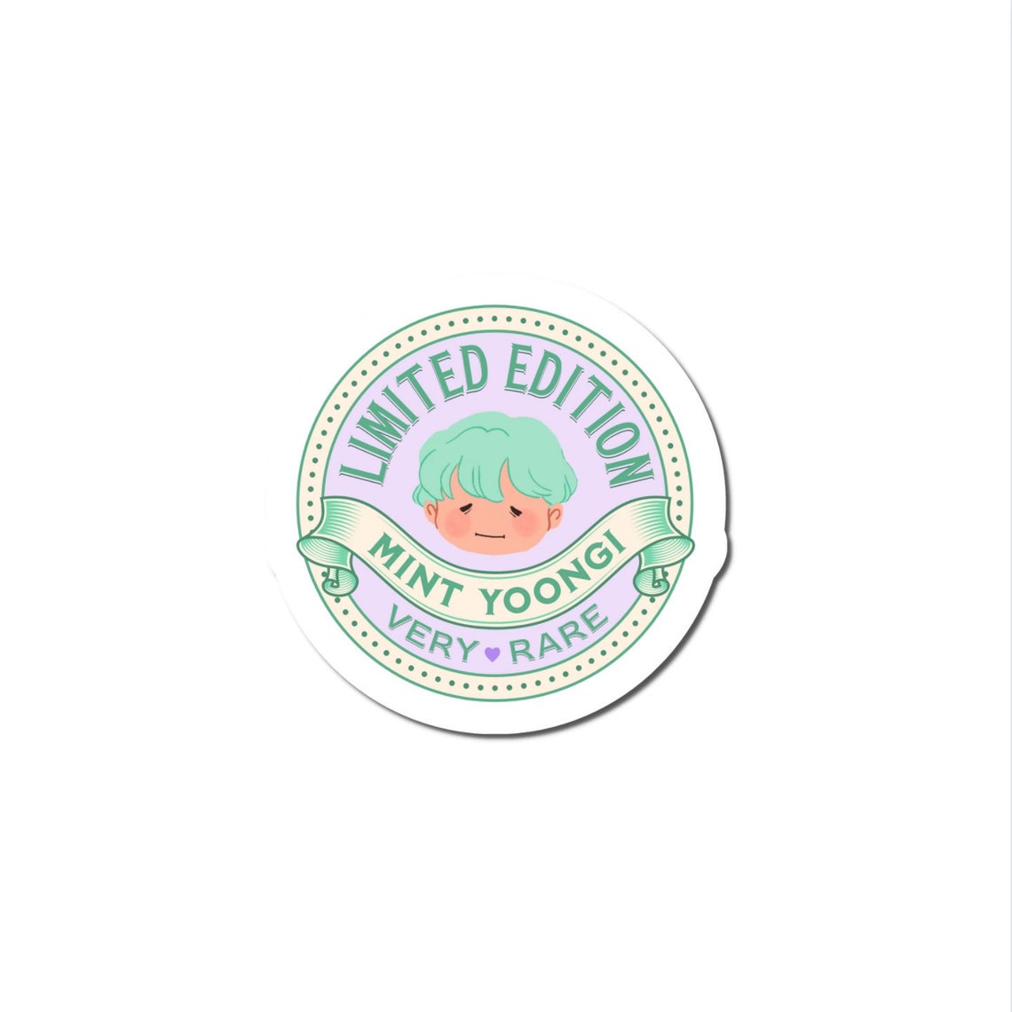 Mint Yoongi Sticker BTS Inspired Sticker Suga Min Yoongi | Etsy