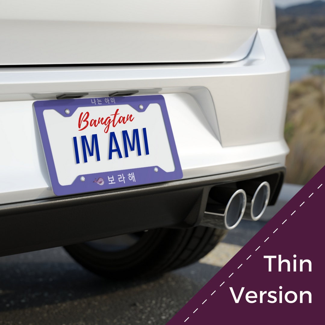 Purple Hangul License Plate Frame BTS License Plate Frame - Etsy