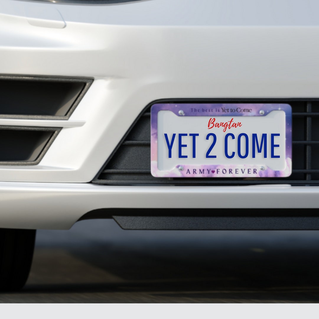 Yet to Come License Plate Frame BTS License Plate Frame Army Bangtan ...