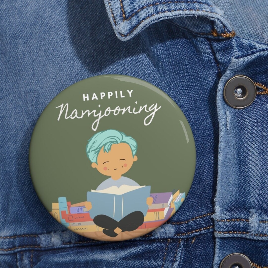 BTS Pin Buttons BTS Inspired Button RM Namjoon Happily Namjooning Memes ...