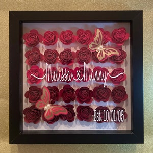 Personalize Rose Shadow Box - Etsy