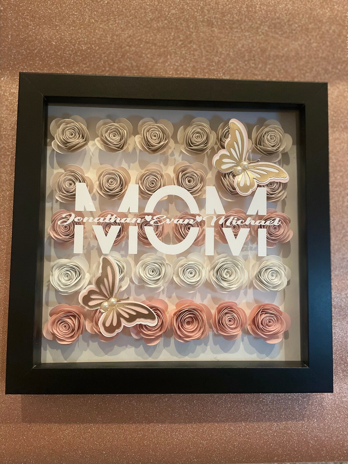 Personalize Rose Shadow Box - Etsy