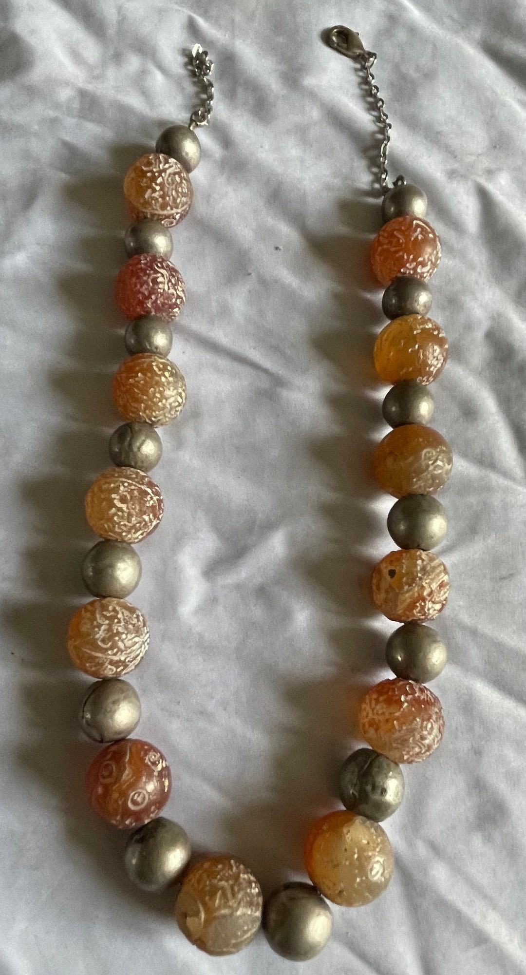 Collier En Argent Et Coraline - Etsy