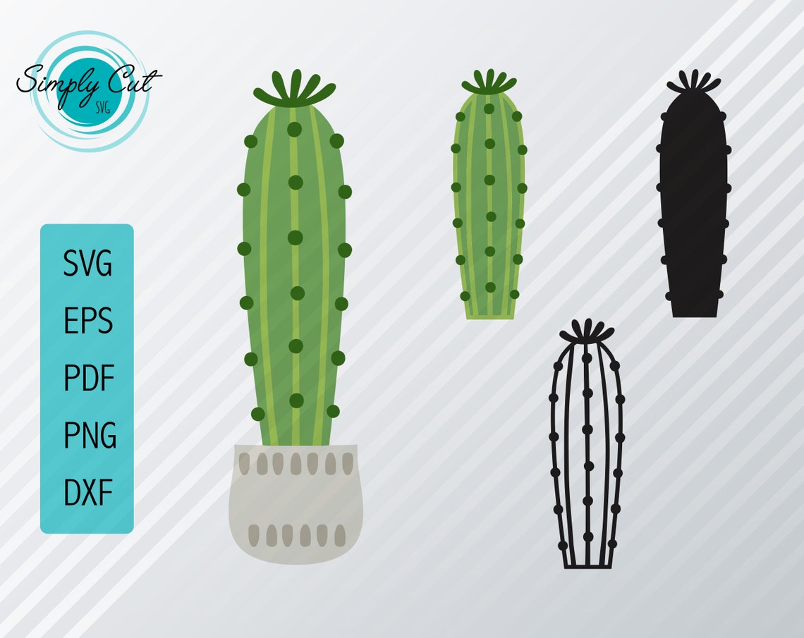 Cactus SVG Bundle Succulent SVG Cactus Silhouette Clipart - Etsy