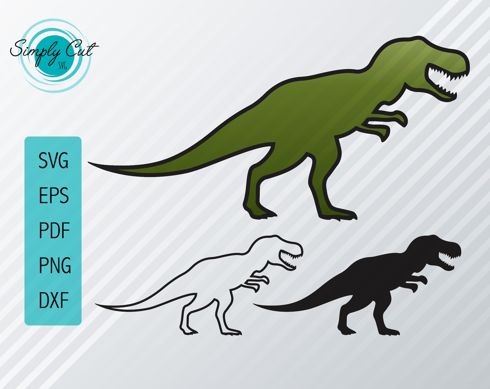 Dinosaur Layered SVG Cut File T-rex SVG Dinosaur - Etsy