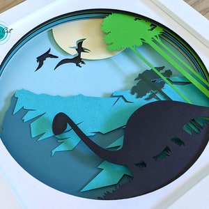3D Dinosaur Shadow Box Double Bundle | Brontosaurus and T-rex Shadow ...