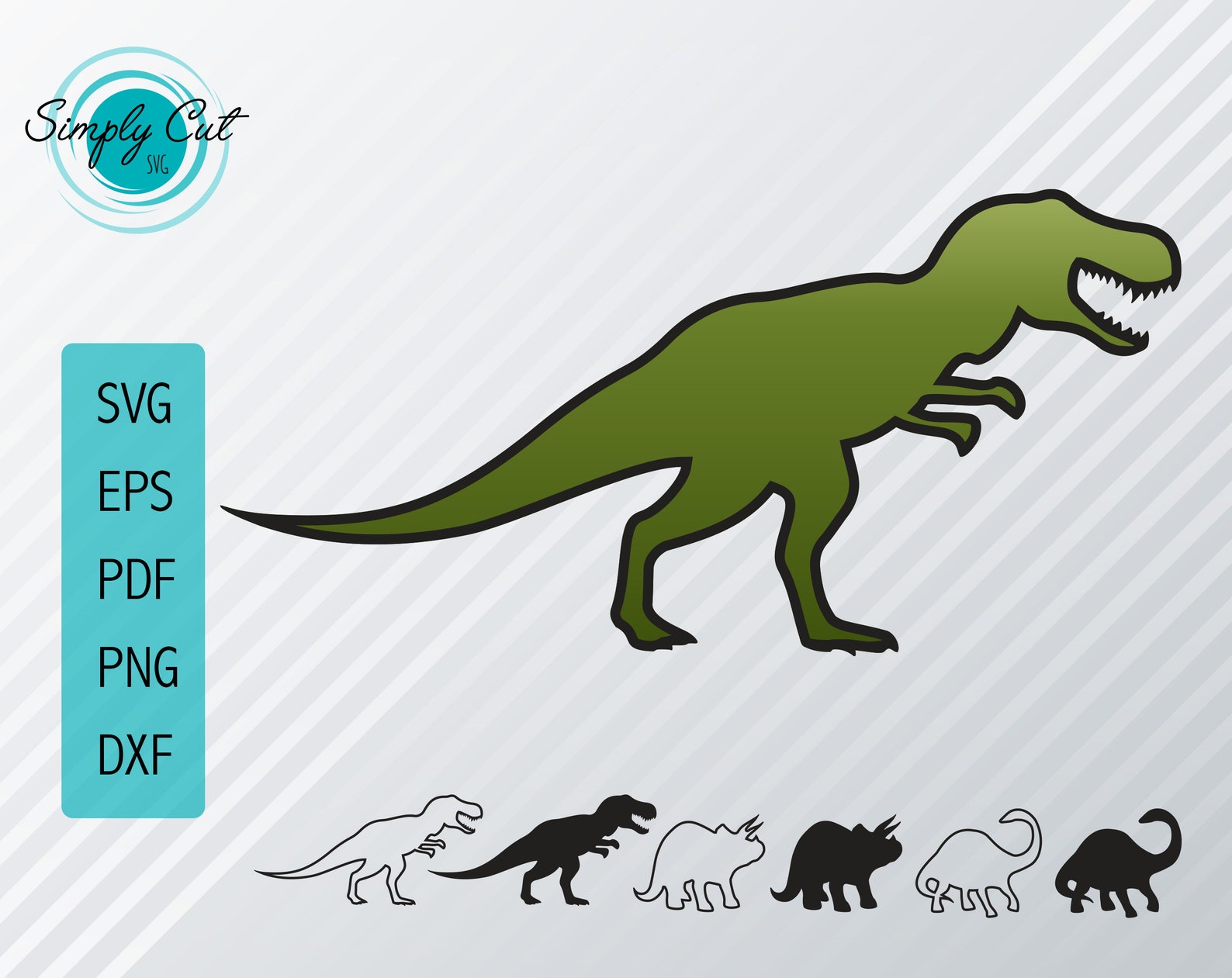 Dinosaur Layered SVG Cut File T-rex SVG Dinosaur - Etsy