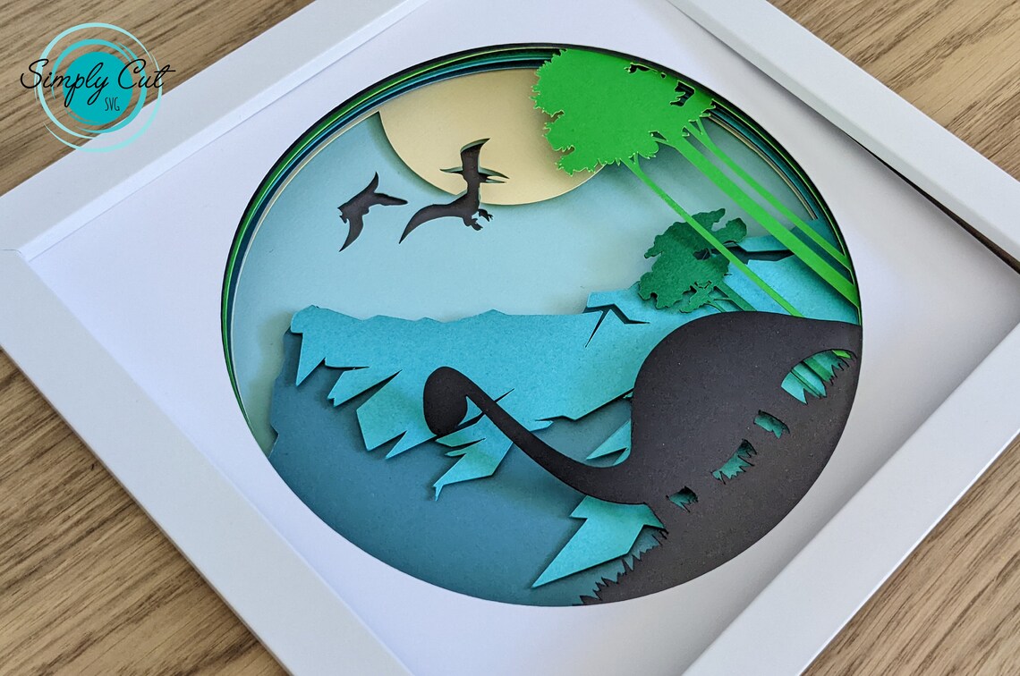 3D Dinosaur Shadow Box Nursery Dino Decor Clipart Dinosaur - Etsy