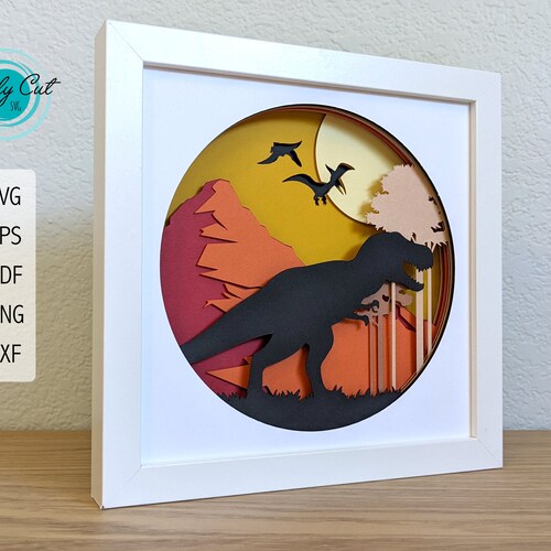 3D Dinosaur Shadow Box Nursery Dino Decor Clipart Dinosaur - Etsy