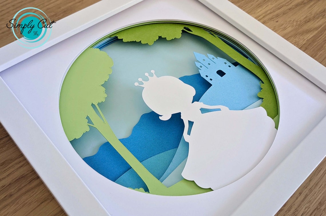 3D Princess Shadow Box SVG Princess Nursery Decor Clip Art | Etsy