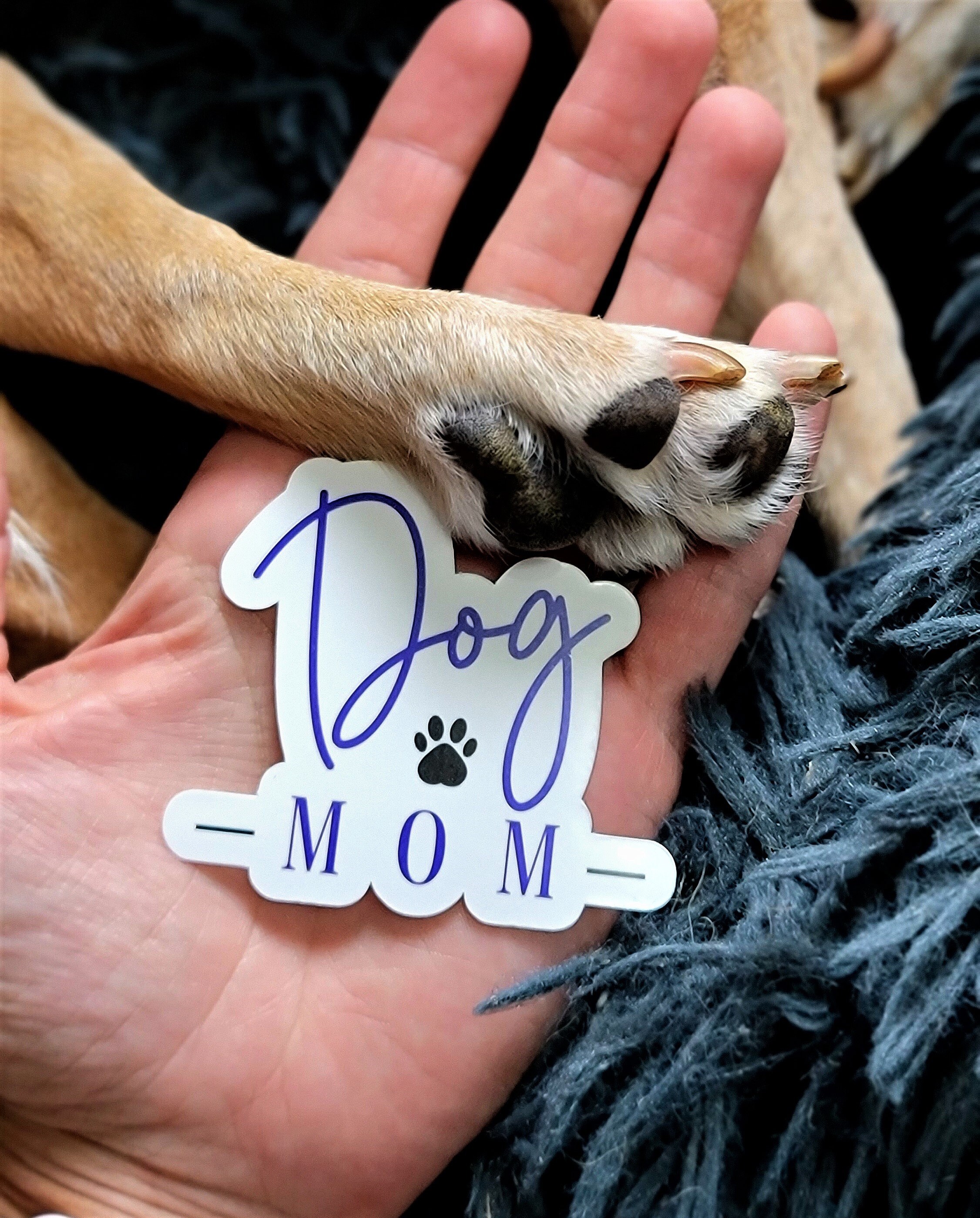 Dog Mom, Fur Mom, Die Cut Stickers Perfect for Water Bottles, Notebooks ...