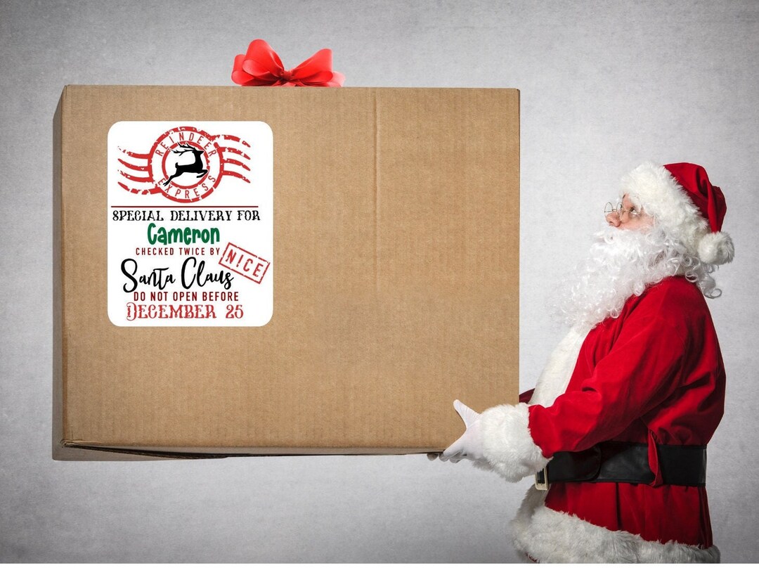 Custom Special Delivery Santa Labels, Christmas Gift Tags, Christmas ...