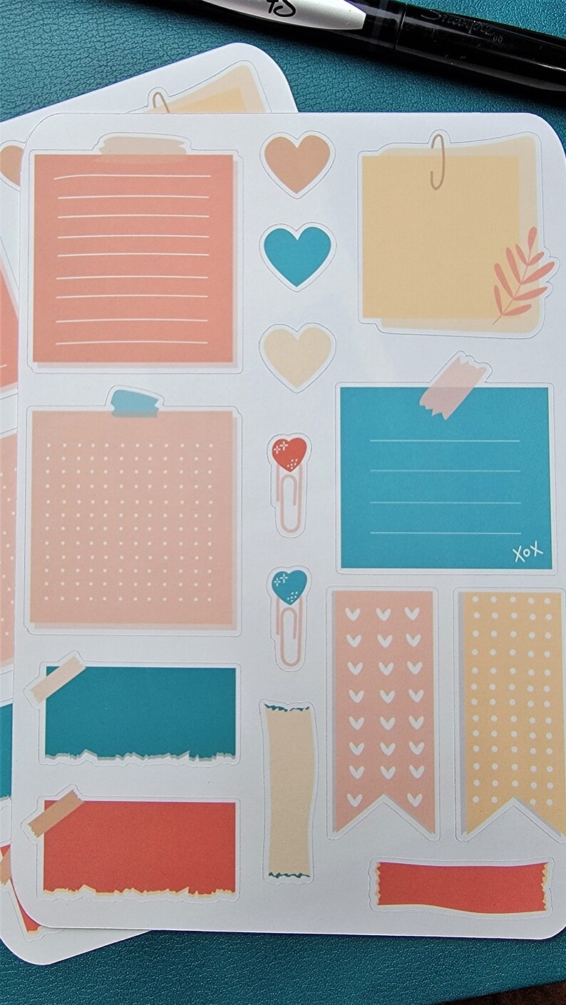 Sticky Note Planner Sticker Sheets Decorate Your Planner - Etsy