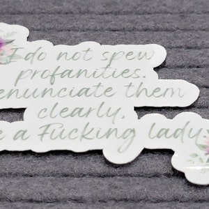 I Don't Spew Profanity I Enunciate Them Clearly Like a Fking Lady ...