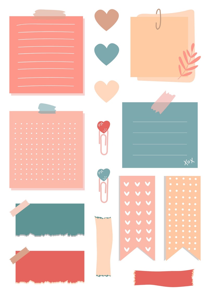 Sticky Note Planner Sticker Sheets Decorate Your Planner - Etsy