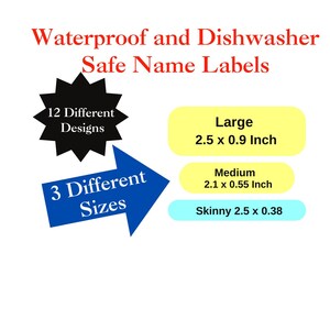 Custom Name Labels | Waterproof | School Supply Stickers | Personalized ...