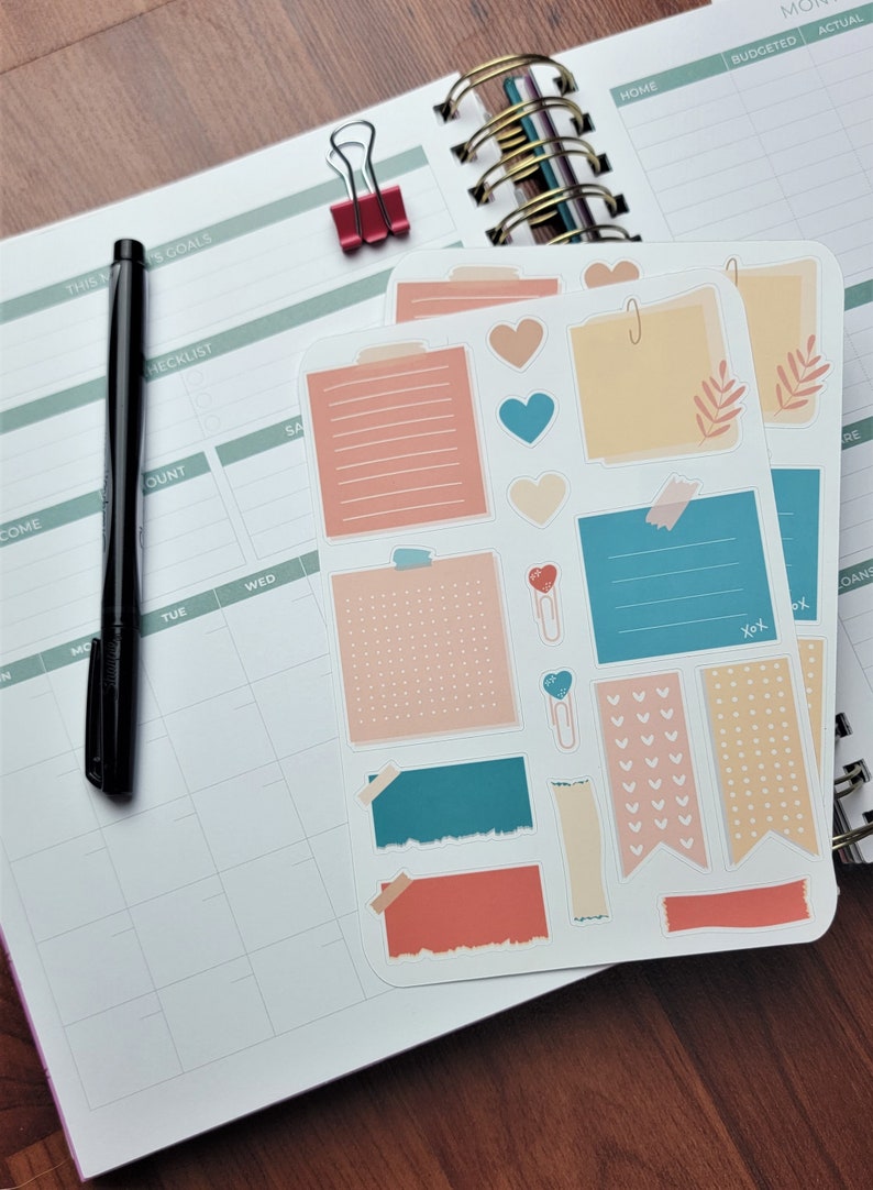 Sticky Note Planner Sticker Sheets; Decorate Your Planner, Journal ...