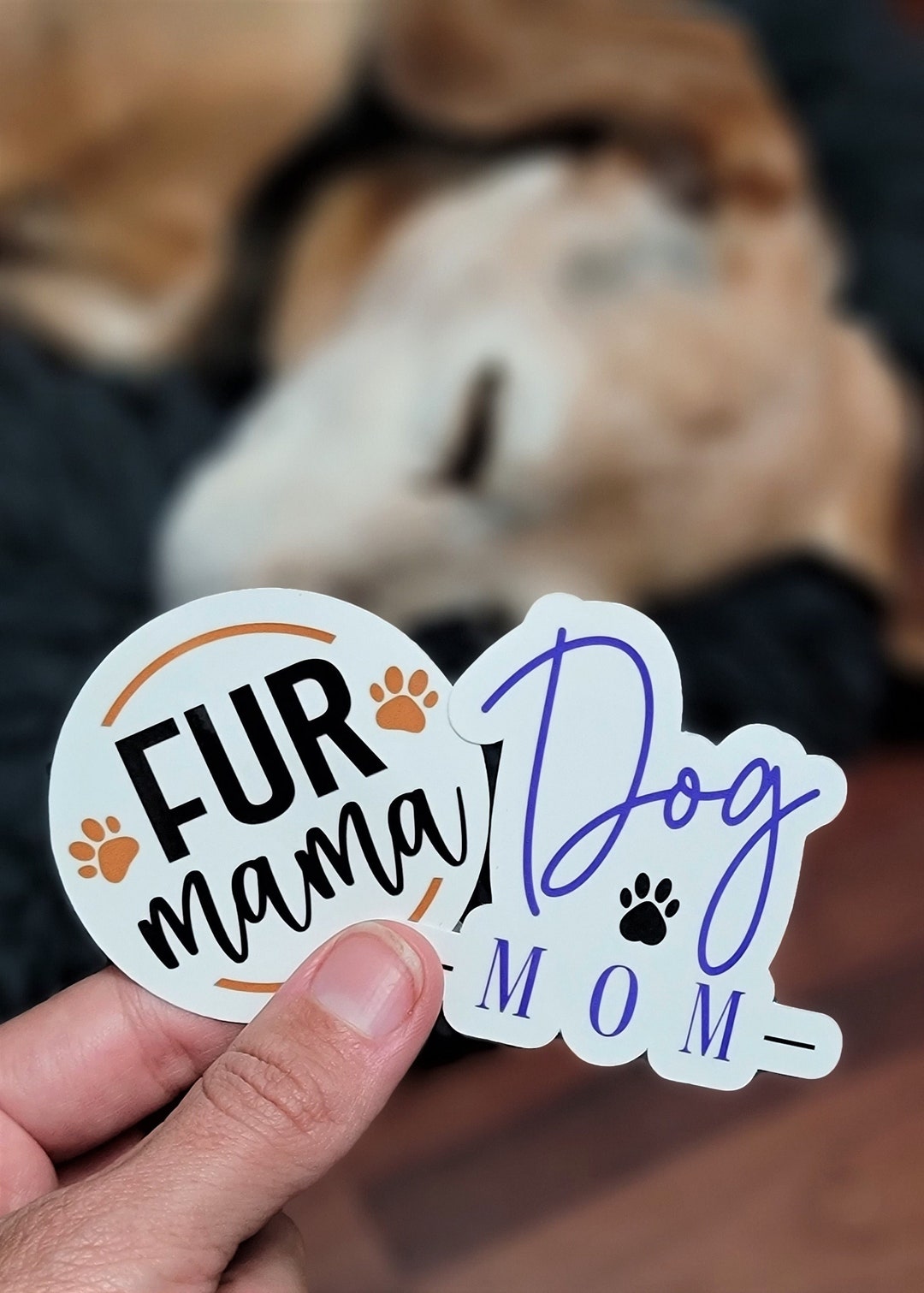 Dog Mom, Fur Mom, Die Cut Stickers Perfect for Water Bottles, Notebooks ...