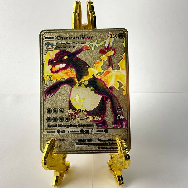 Gold Shiny Charizard Vmax - Etsy