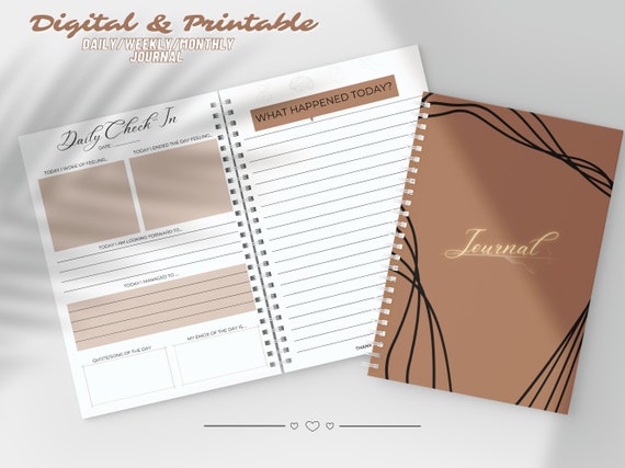 Digital & Printable Daily / Weekly / Monthly Journal Digital - Etsy