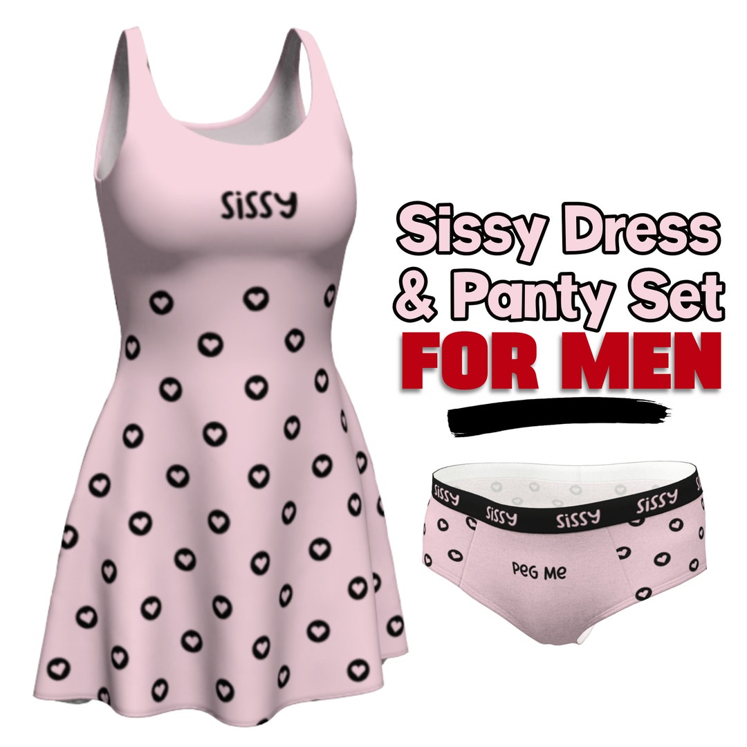 Sissy Dress and Peg Me Matching Dress and Panty Set for Sissy Men, Sissy Training Femdom Dress ...