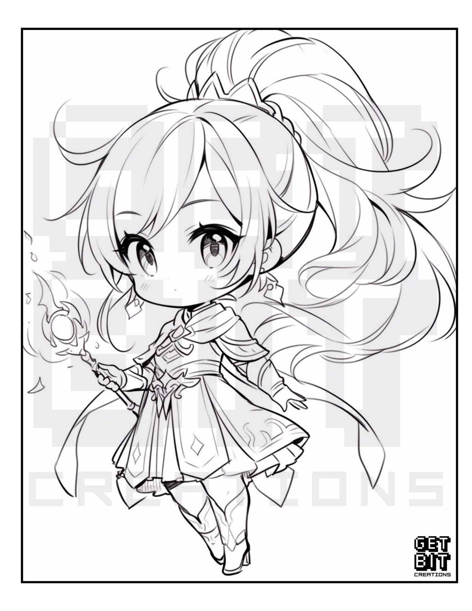 Spell Casters Anime Coloring Book Magical Anime Art Fantasy Wizards ...