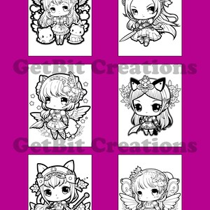 Cute Chibi Coloring Book for Digital Download Fantasy Adventure ...