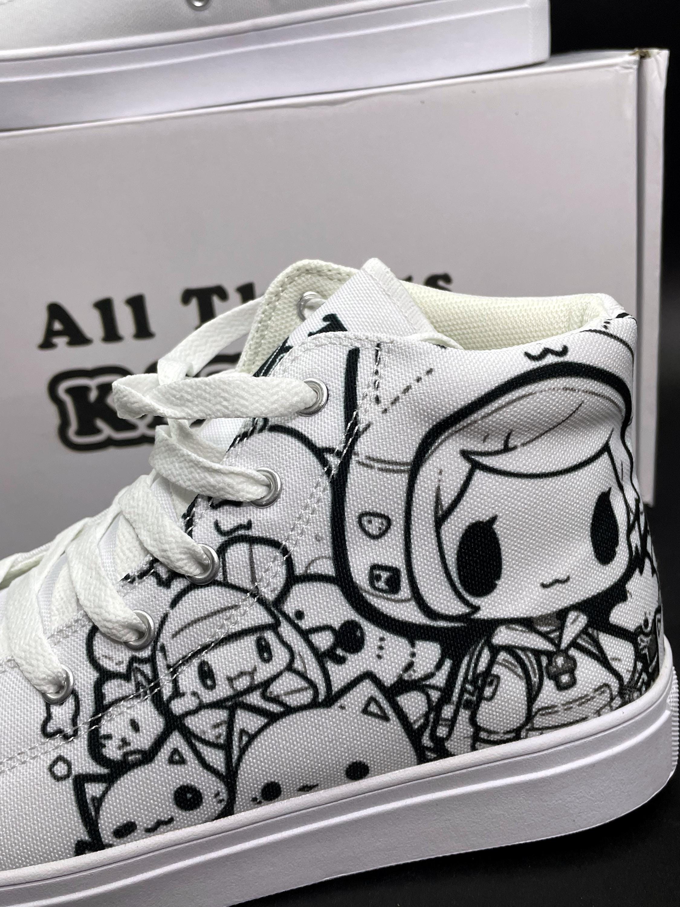 All Things KAWAII Chibi Anime High Top Sneakers Cute Kawaii Shoes Hand ...