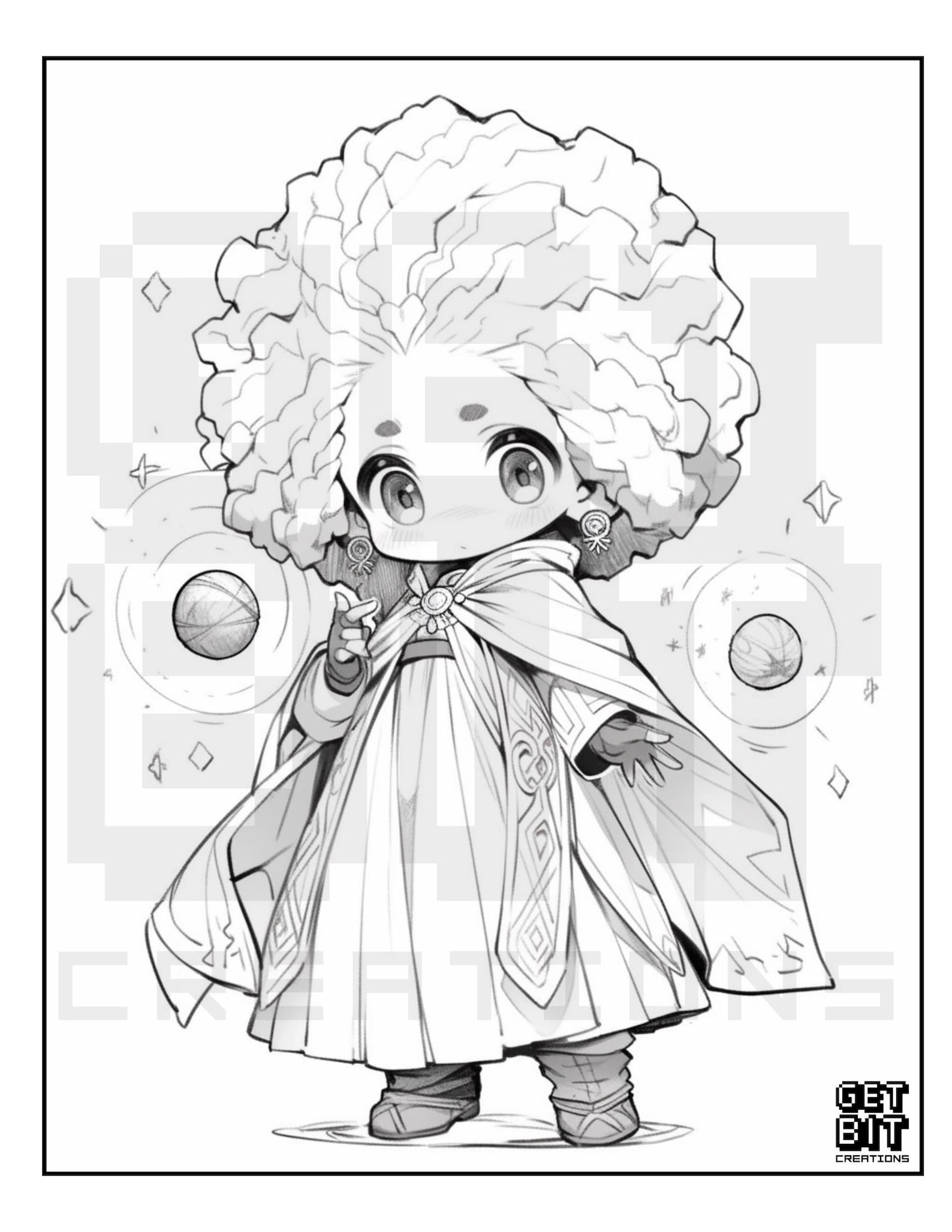 Spell Casters Anime Coloring Book Magical Anime Art Fantasy Wizards ...