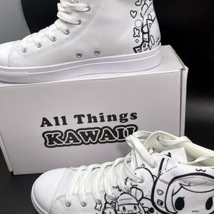 All Things KAWAII Chibi Anime High Top Sneakers Cute Kawaii Shoes Hand ...