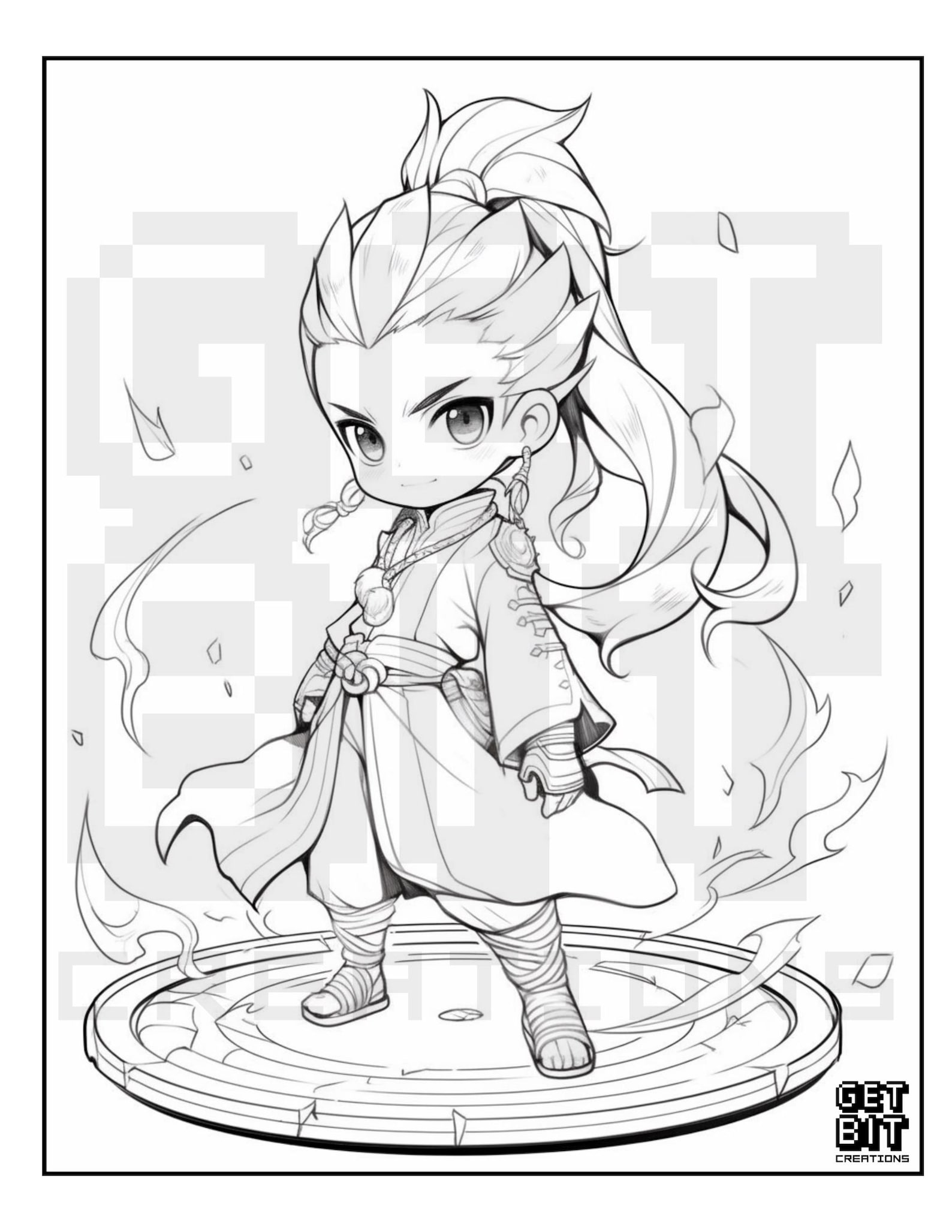 Spell Casters Anime Coloring Book Magical Anime Art Fantasy Wizards ...