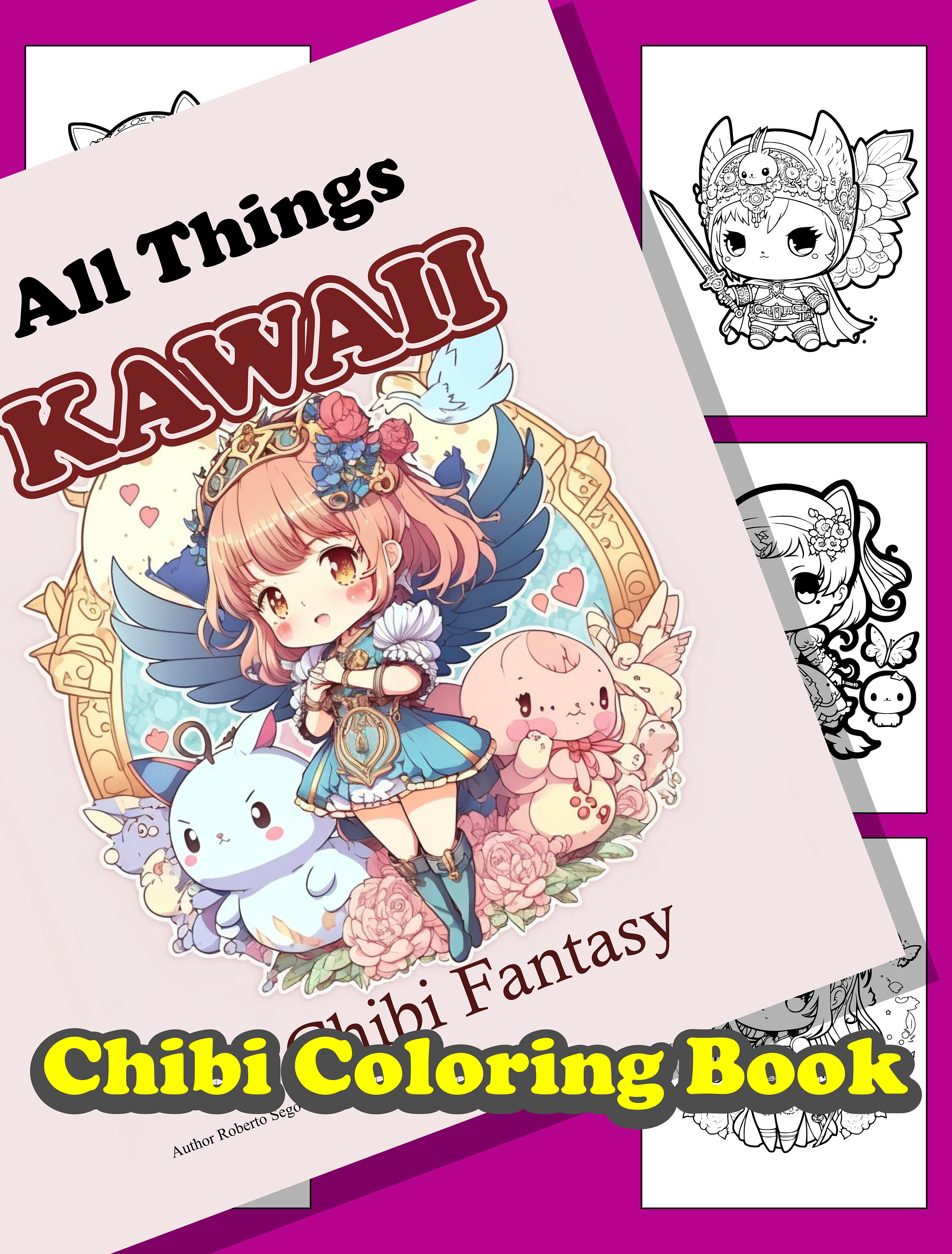 Cute Chibi Coloring Book for Digital Download Fantasy Adventure ...