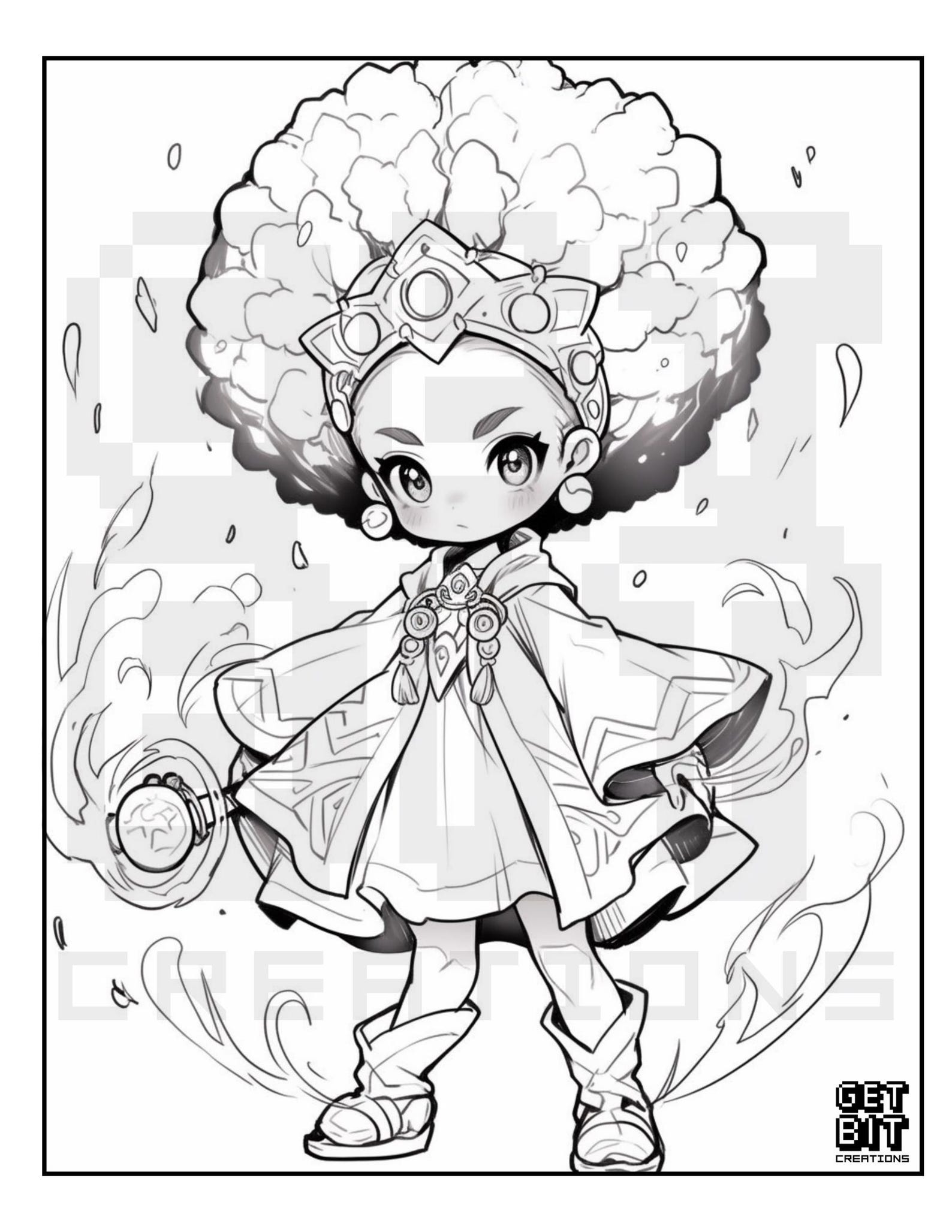 Spell Casters Anime Coloring Book Magical Anime Art Fantasy Wizards ...