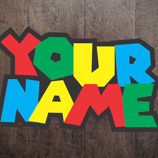 Super Mario Name Room Sign - Etsy