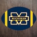 University of Michigan Outline Football / College Football Sign ...