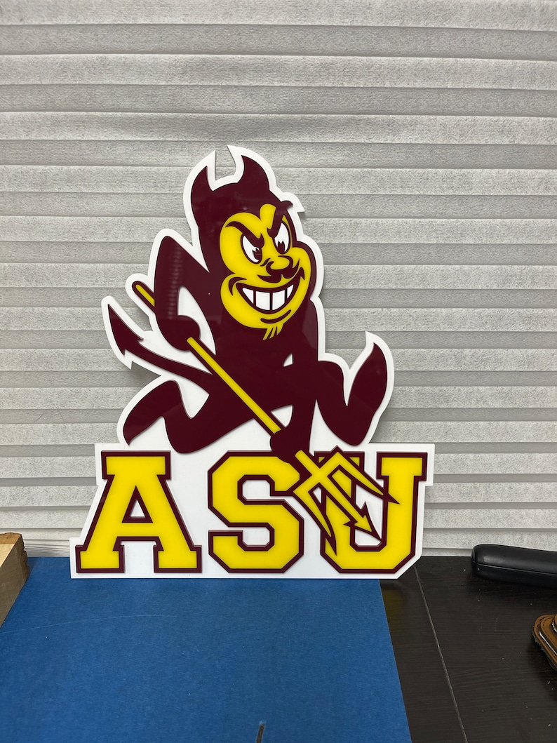 Arizona State University Logo Acrylic Sign / Bar Sign / ASU - Etsy