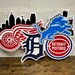 Detroit Skyline / Acrylic Sign / Detroit Sports Teams Sign - Etsy